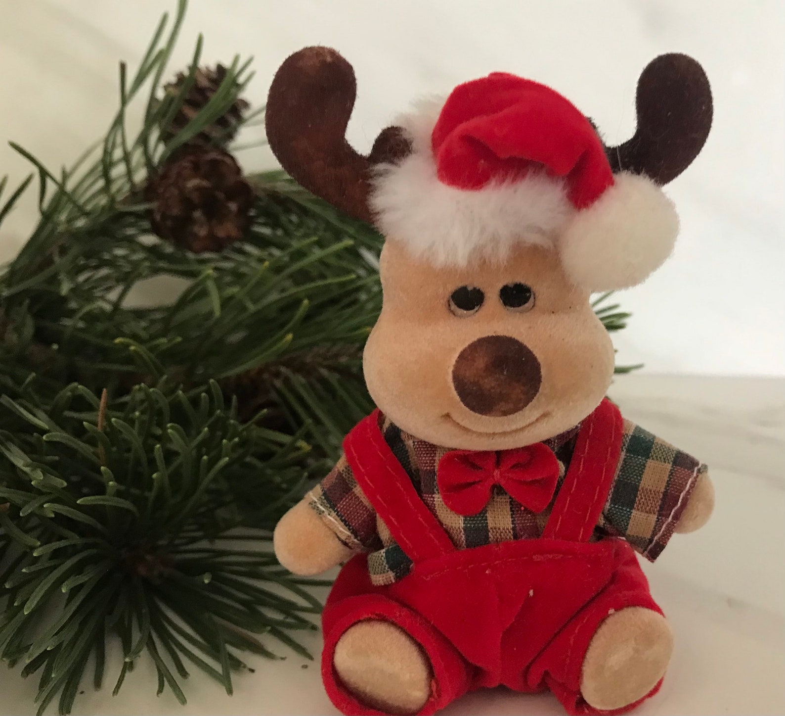 Vintage Russ and Berrie Co. Miniature Flocked Christmas - Etsy