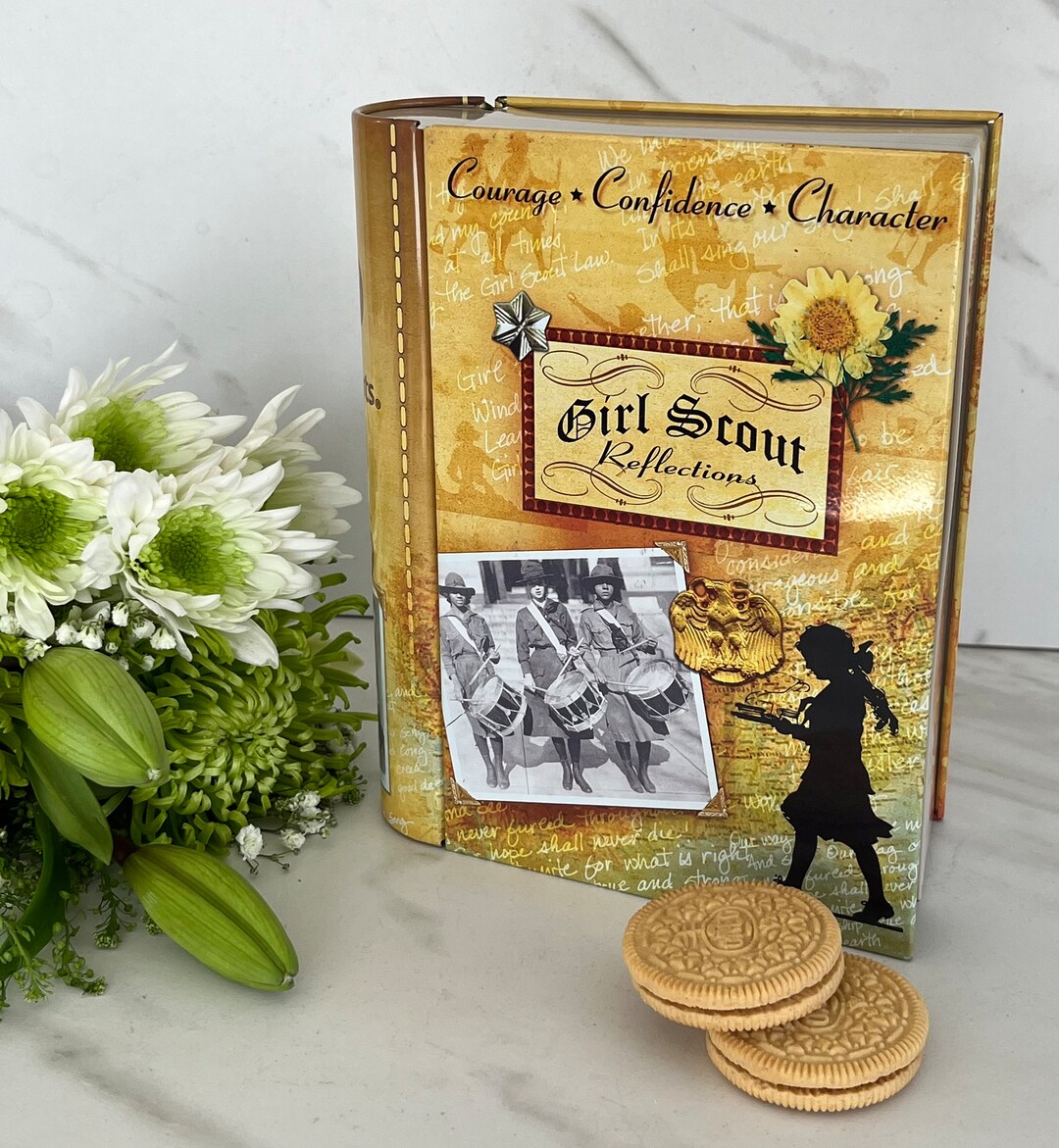 Tin Cookie Box Girl Scout Vintage Cookie or Candy Tin. Courage ...