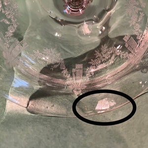 Tiffin Needle Etched Classic Vintage Crystal Coupe Bonnet Cup Sherbet ...