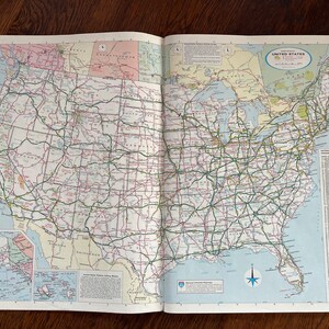 Rand Mcnally Road Atlas State Farm Vintage Road Atlas Map 1977. USA ...