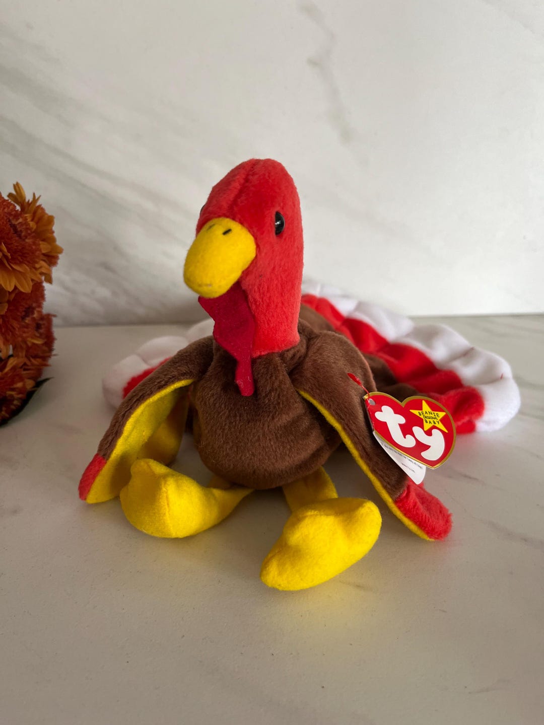 Turkey Thanksgiving Gobbles the Turkey Toy Beanie Baby. Birthday ...