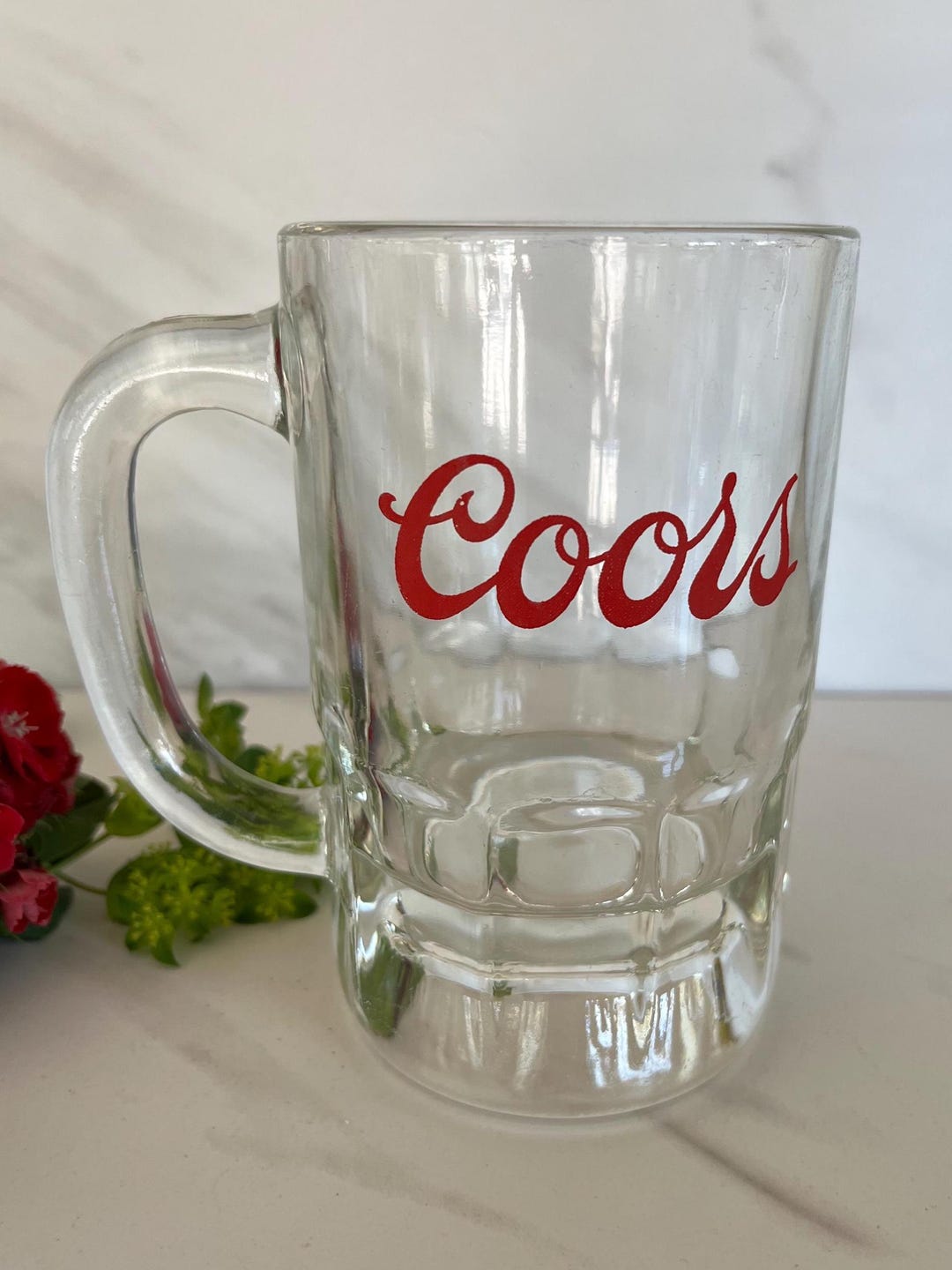Coors Beer Vintage Beers Mug Heavy Glass With Handle 1970’s - Etsy