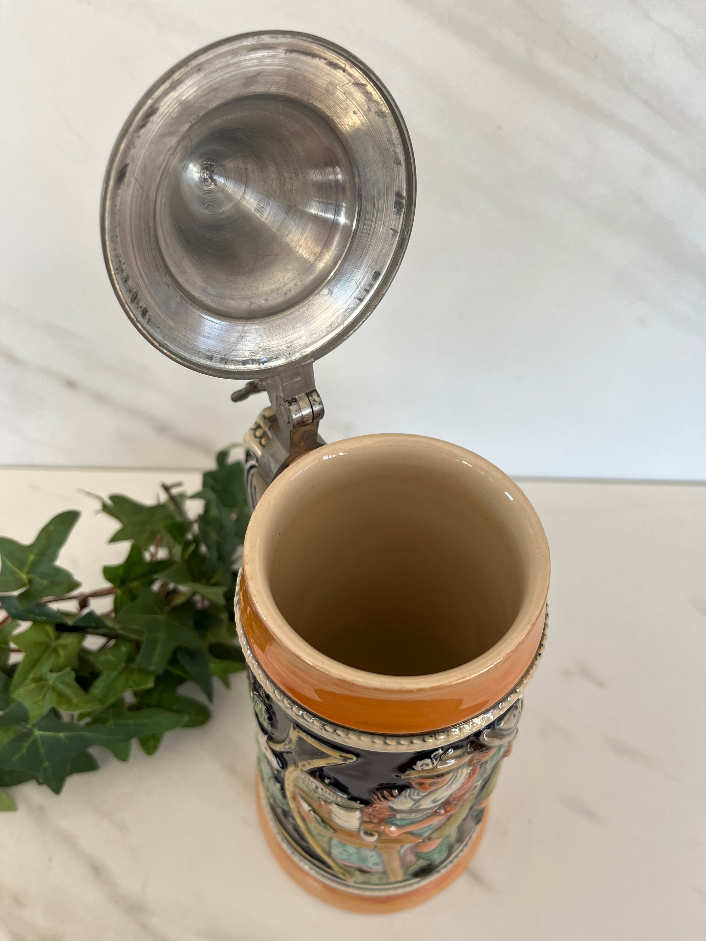 German Vintage Stein With Pewter Lid. Made in Germany. Marked #2029 ...