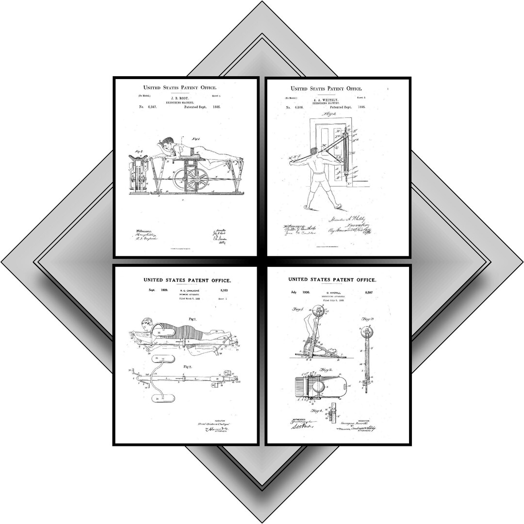 Vintage Exercise Equipment Patent Art – 1900s Fitness Prints (digital ...
