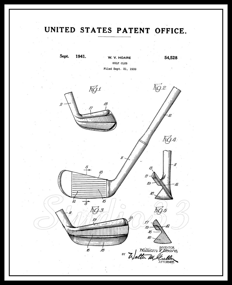 Vintage Golf Patent Art Prints – Golf Bag & Clubs (digital Download) - Etsy