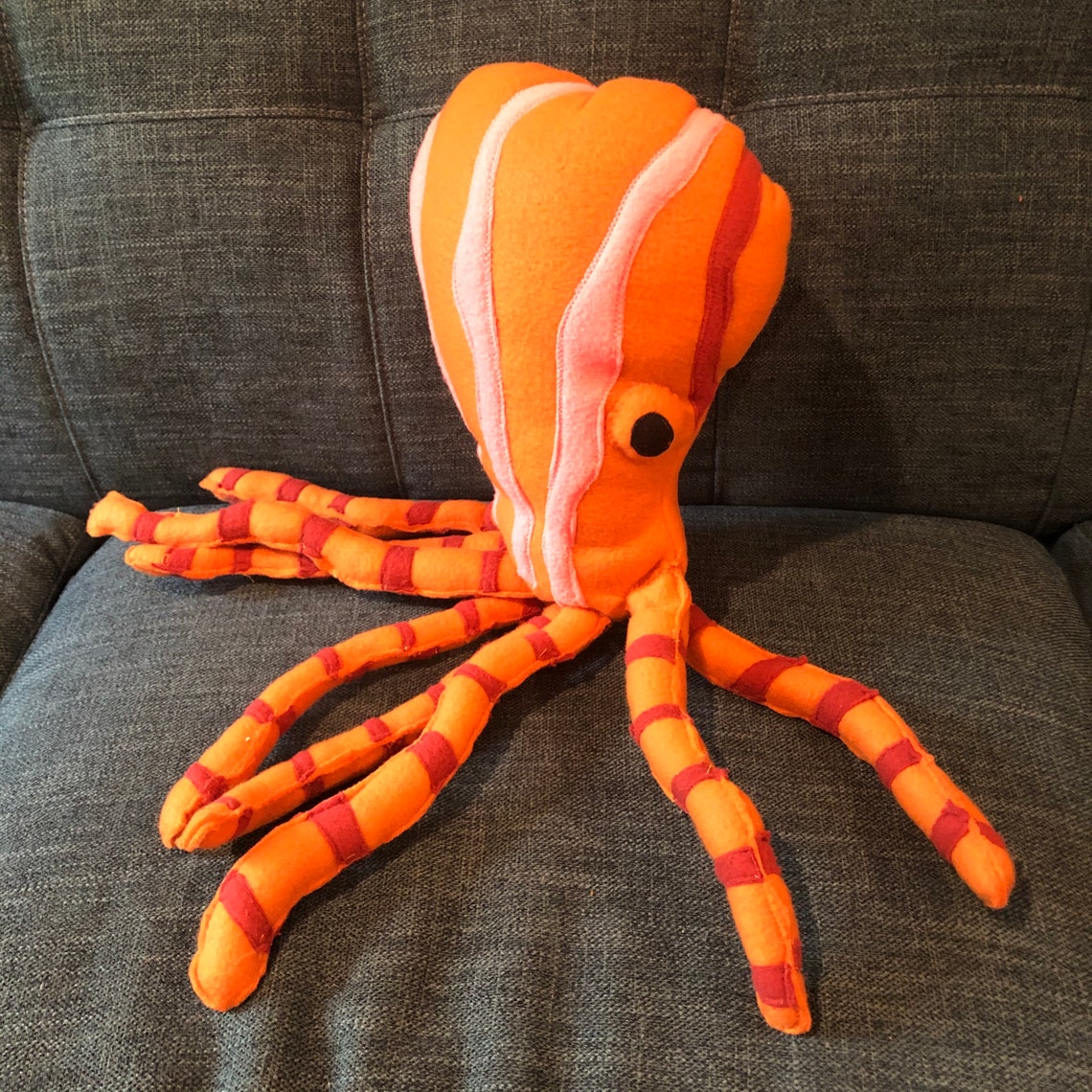 Tiger Octopus Plushy/ Kid Art/ Turn Artwork Into Stuffed - Etsy