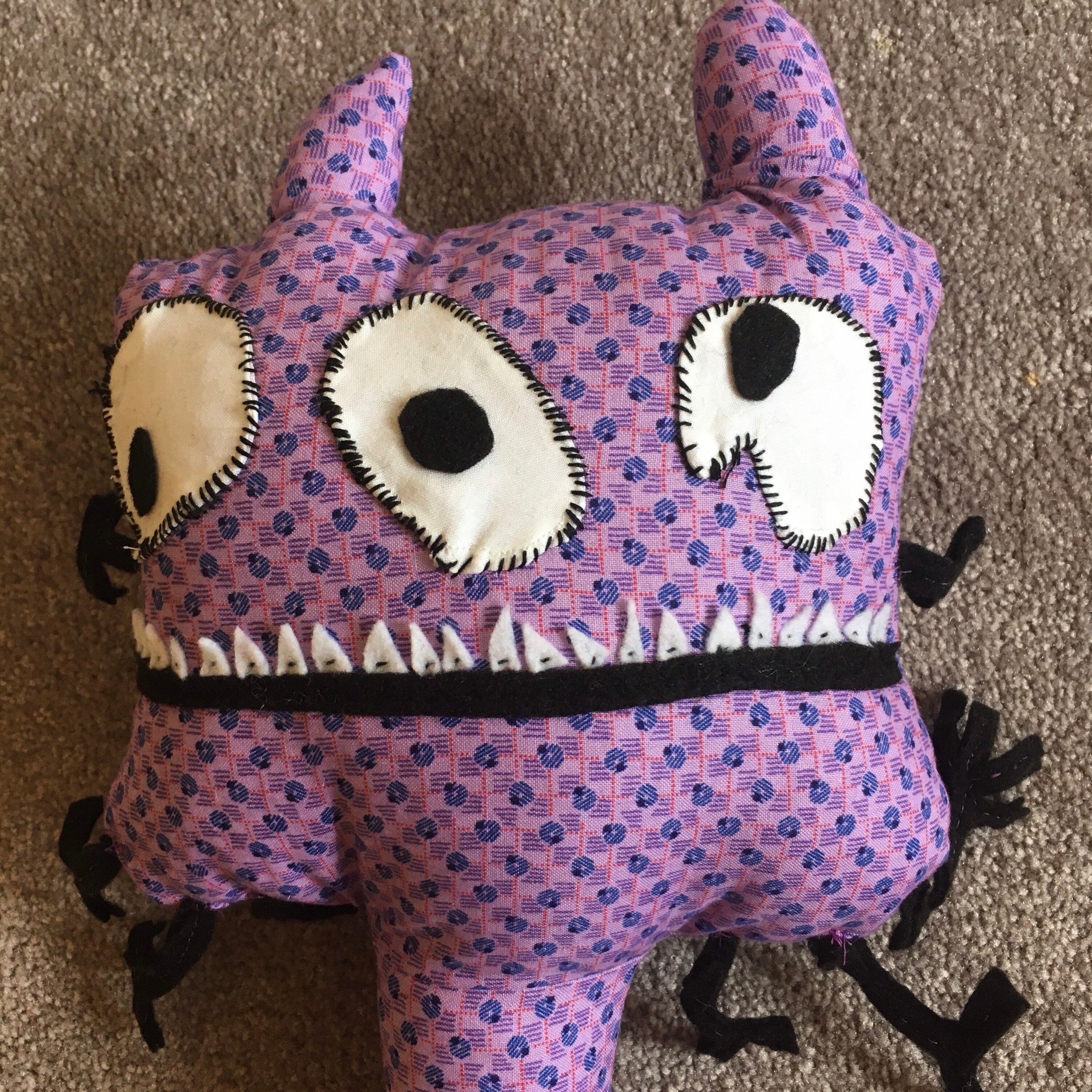 Purple Monster/ Turn Artwork Into a Stuffy/ Stuffed Animal/ - Etsy