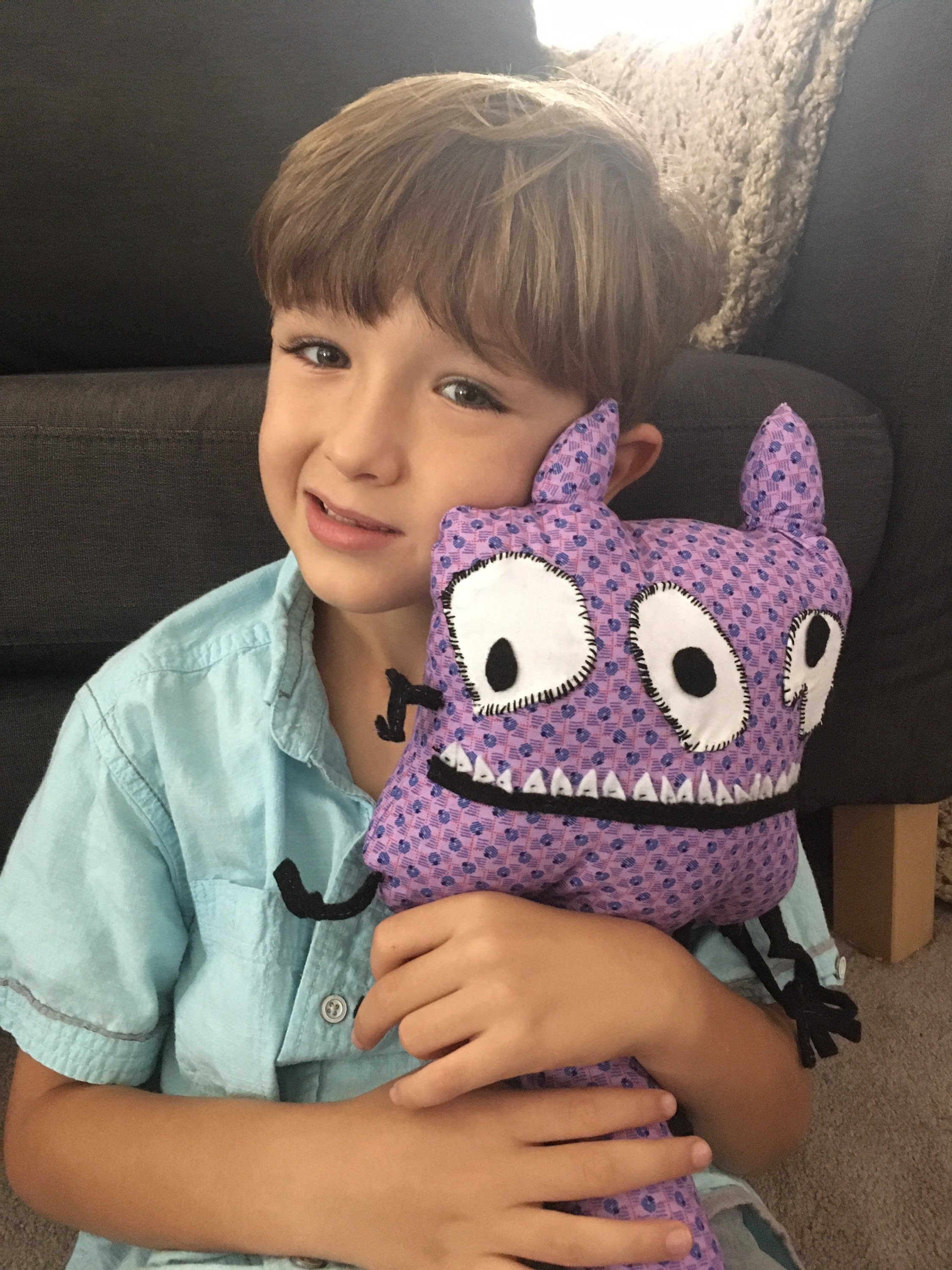 Purple Monster/ Turn Artwork Into a Stuffy/ Stuffed Animal/ - Etsy