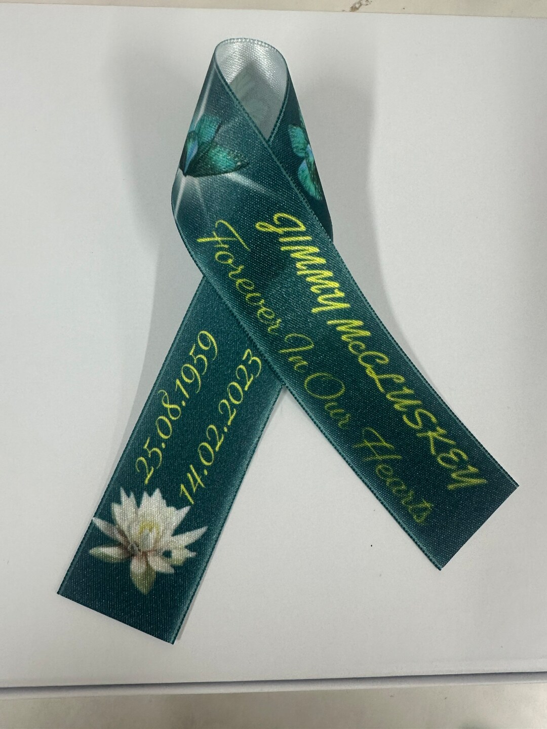 Personalized Funeral Ribbons Memorial Clothes Lapel Custom - Etsy