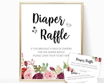 Diaper raffle baby shower | Etsy