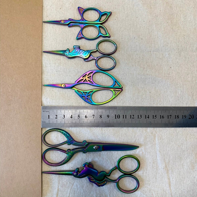 Iridescent Rainbow Scissors Art - Etsy