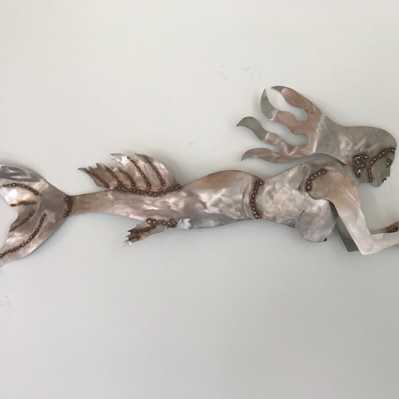 Metal Mermaid Wall Art - Etsy