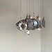 Grouper Fish Mobile, Stainless Steel Sculpture, Kinetic Metal Fish Art ...