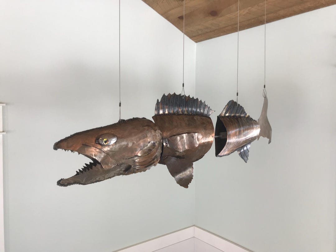 Walleyed Pike Mobile, Steel Sculpture, Walleyed Pike Art, Fish Art ...