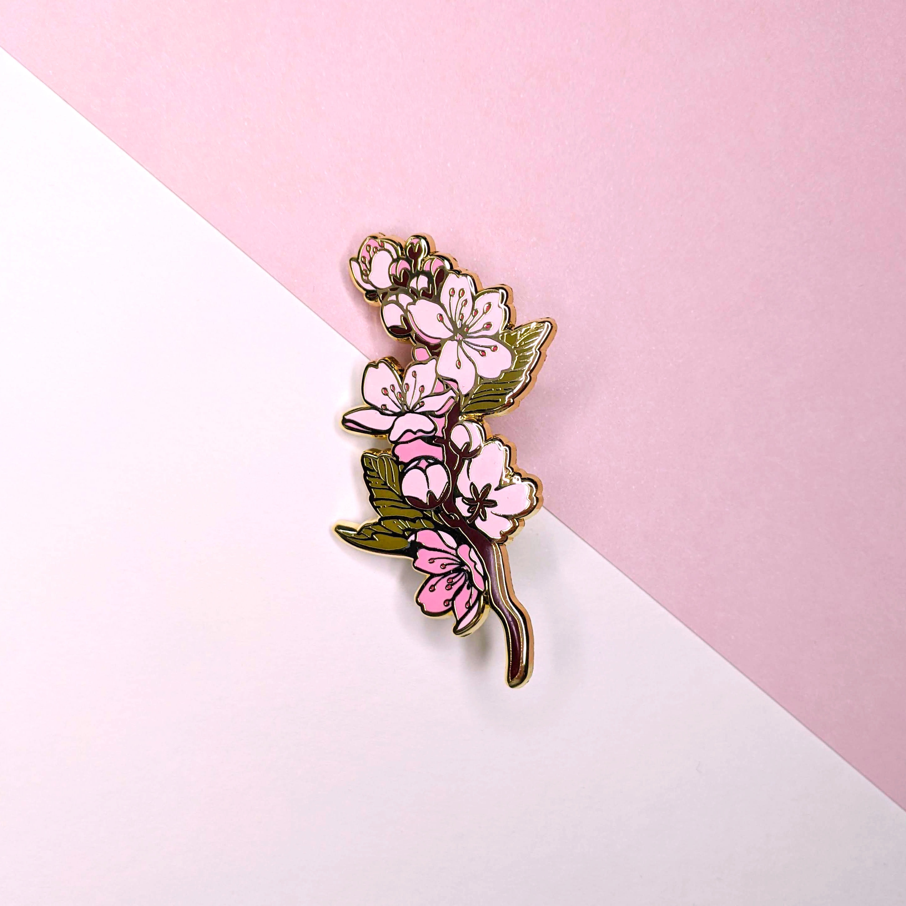 Spring Florals Gold Hard Enamel Pins - Etsy