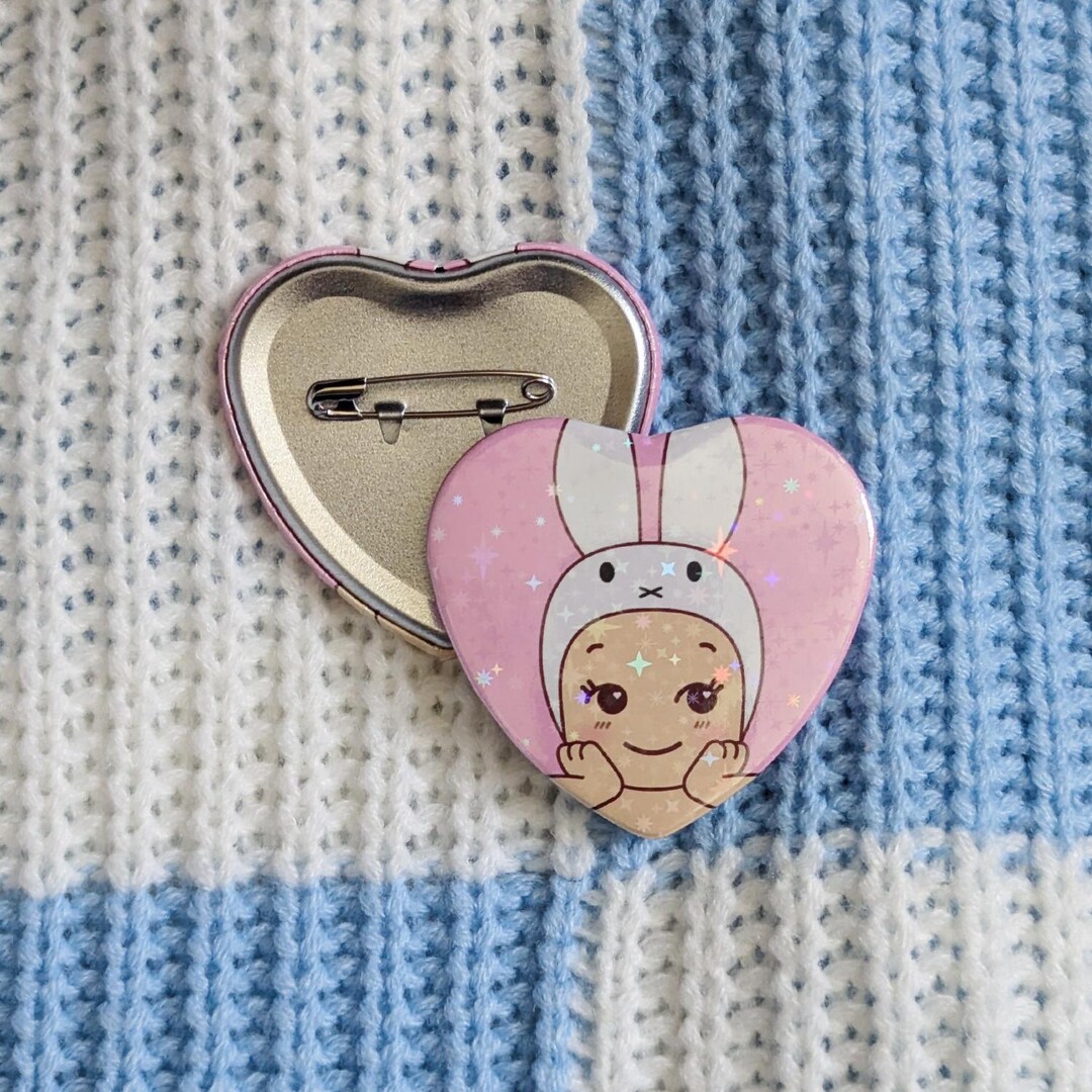Miffy Baby Sparkle Heart Button - Etsy