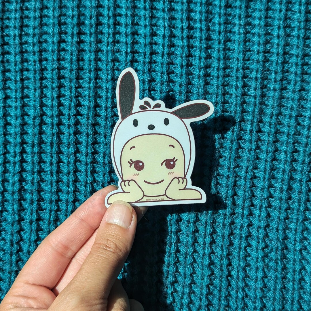 Kawaii Pocha Dog Baby Mini Peeker Vinyl Sticker - Etsy