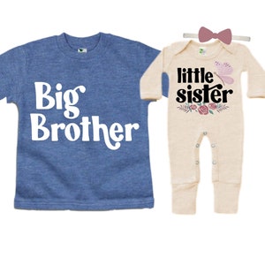 Big Brother/little Sister Matching Sibling Set. Baby Shower Gift. Take ...
