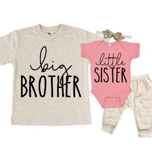 Big Brother/little Sister Matching Sibling Set. Baby Shower Gift. Take ...