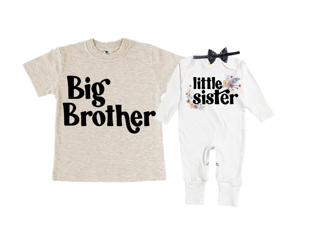 Big Brother/little Sister Matching Sibling Set. Baby Shower Gift. Take ...