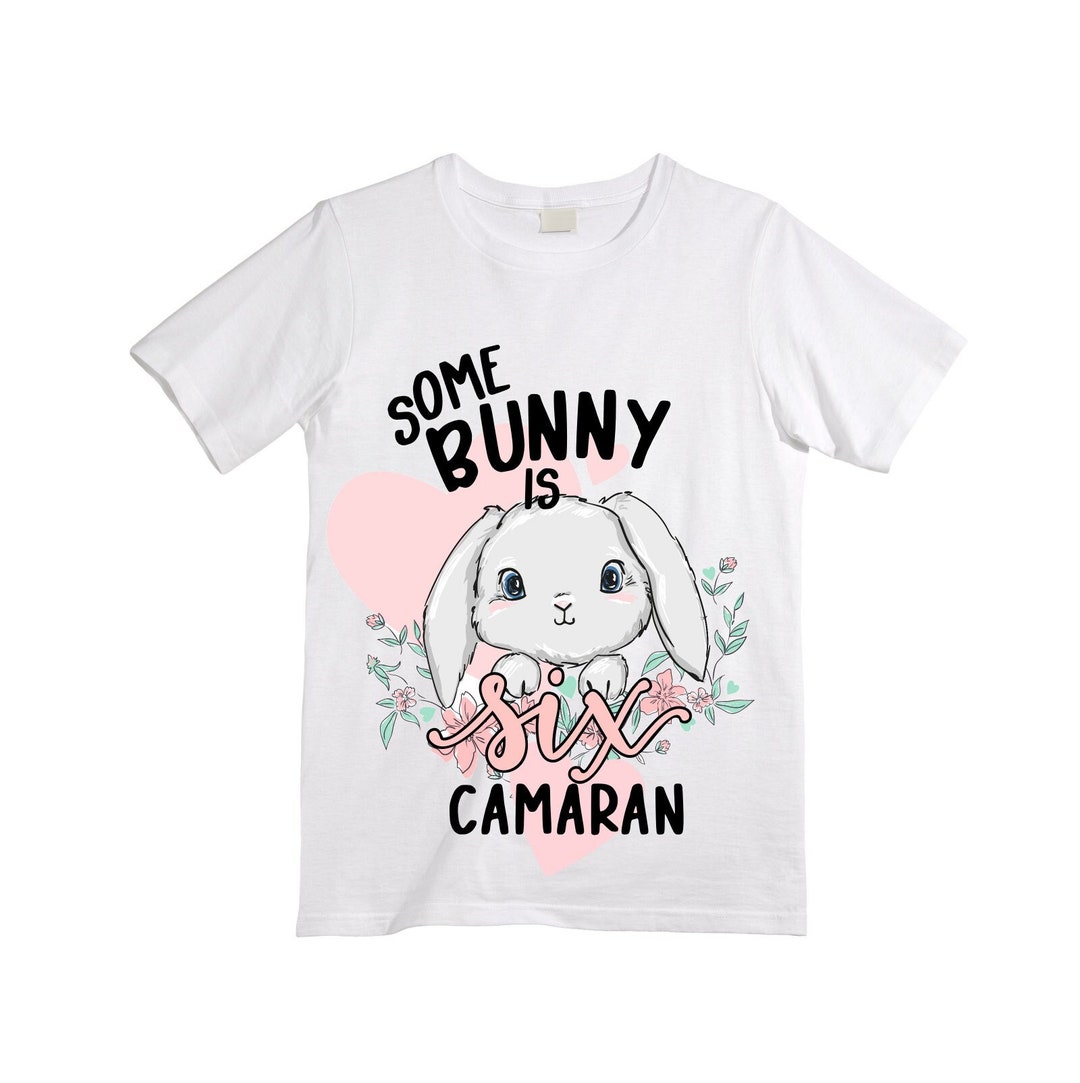 Personalized Some BUNNY is SIX - Rabbit Bunny Themed Birthday Girl ...