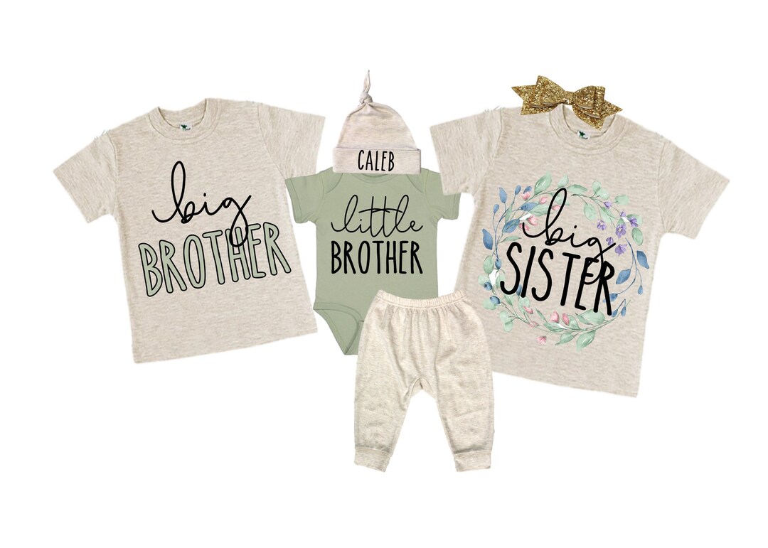 Big Sister/ Big Brother / Little Brother Matching Sibling Set. Baby ...