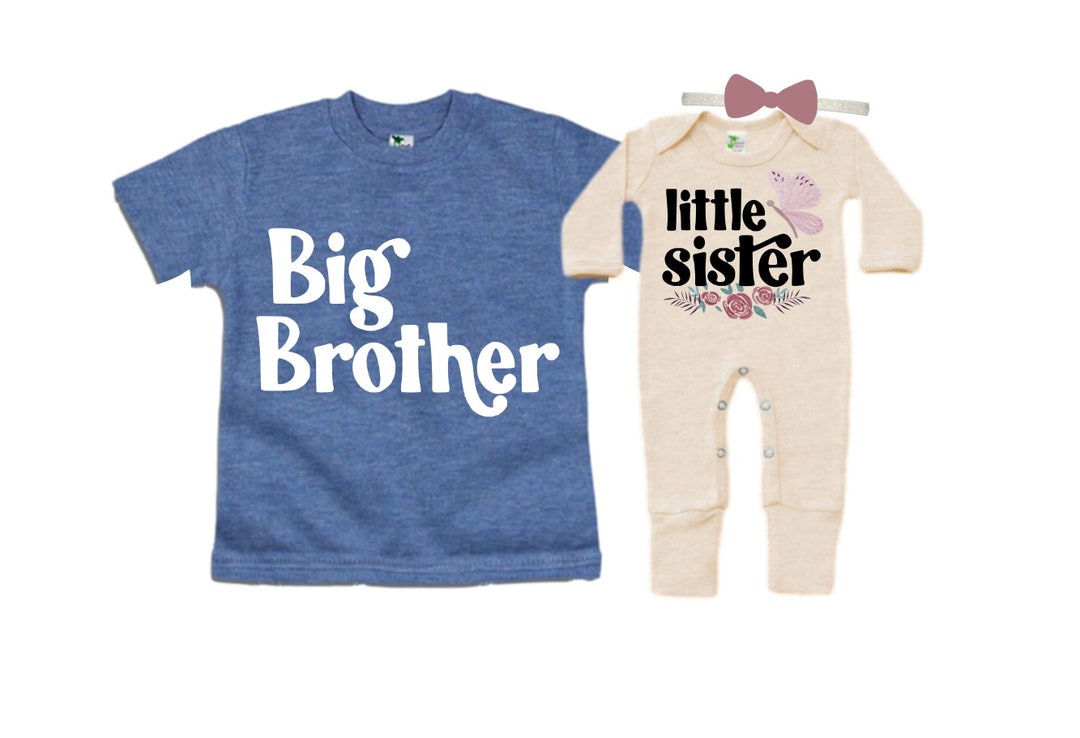 Big Brother/little Sister Matching Sibling Set. Baby Shower Gift. Take ...