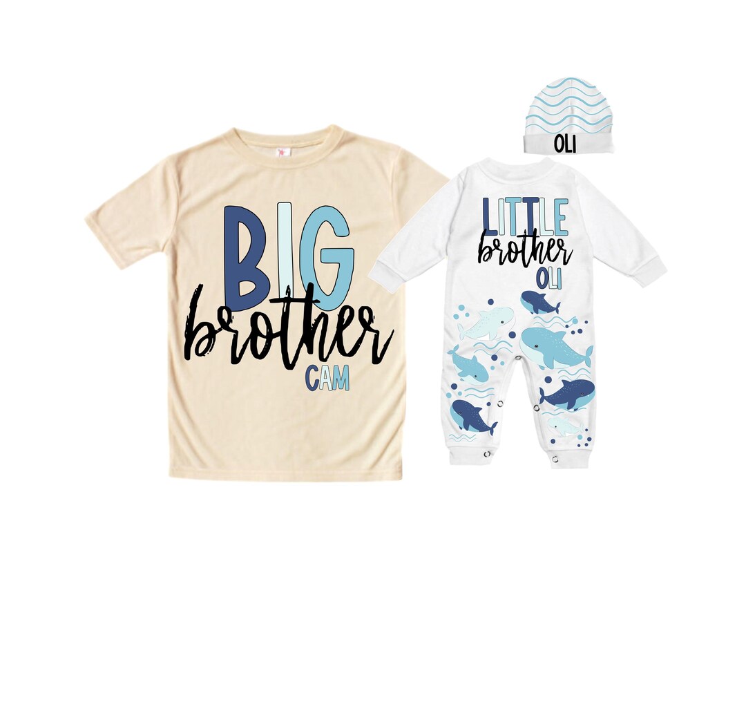Big Brother/little Brother Matching Sibling Set. Baby Shower Gift. Take ...