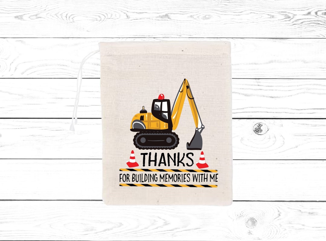 Set of 10 Construction Themed Favor Bags. Construction Goodie - Etsy