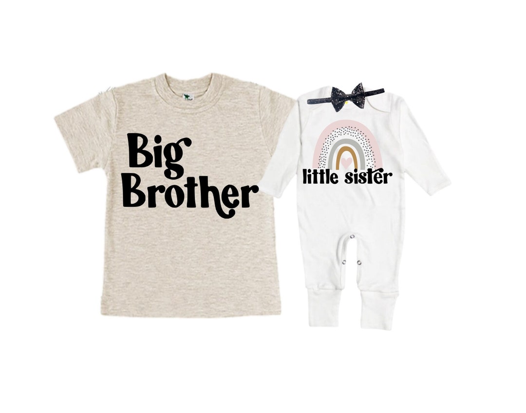 Big Brother/little Sister Matching Sibling Set. Baby Shower Gift. Take ...