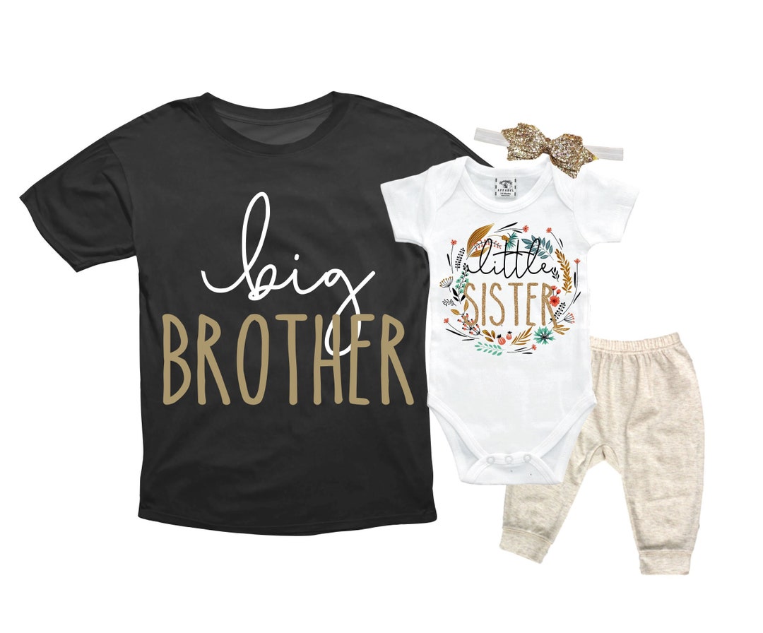 Big Brother/little Sister Matching Sibling Set. Baby Shower Gift. Take ...