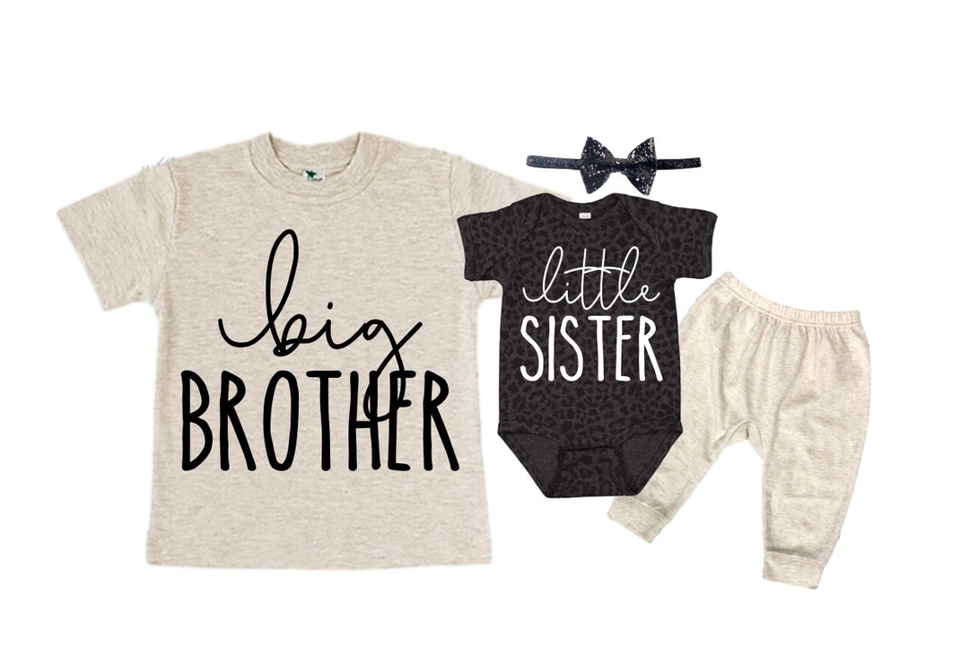 Big Brother/little Sister Matching Sibling Set. Baby Shower Gift. Take ...