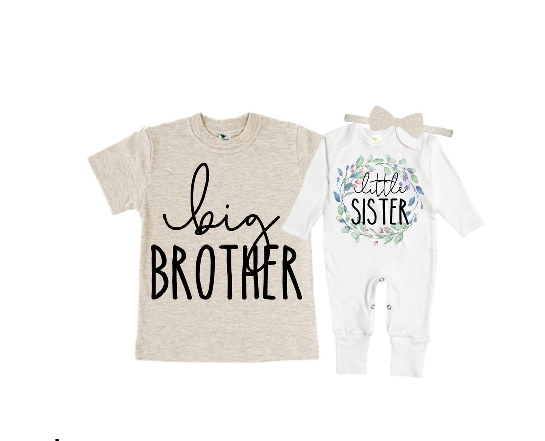 Big Brother/little Sister Matching Sibling Set. Baby Shower Gift. Take ...