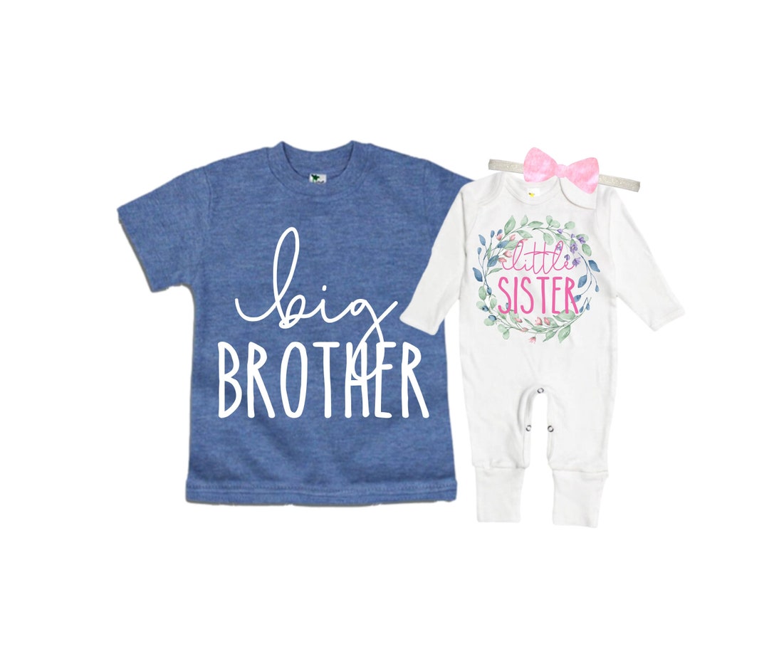 Big Brother/little Sister Matching Sibling Set. Baby Shower Gift. Take ...