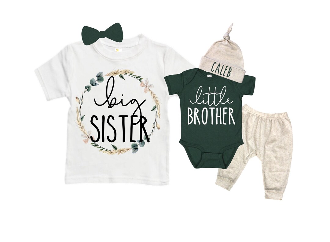 Big Sister/little Brother Matching Sibling Set. Baby Shower Gift. Take ...