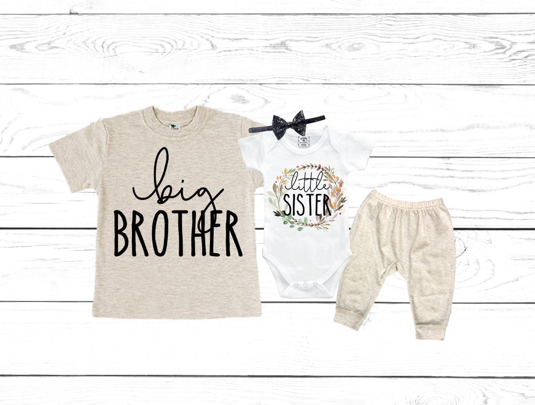Big Brother/little Sister Matching Sibling Set. Baby Shower Gift. Take ...
