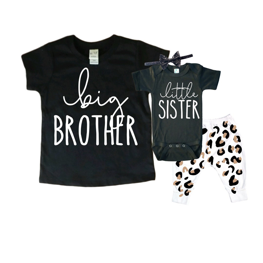 Big Brother/little Sister Matching Sibling Set. Baby Shower - Etsy