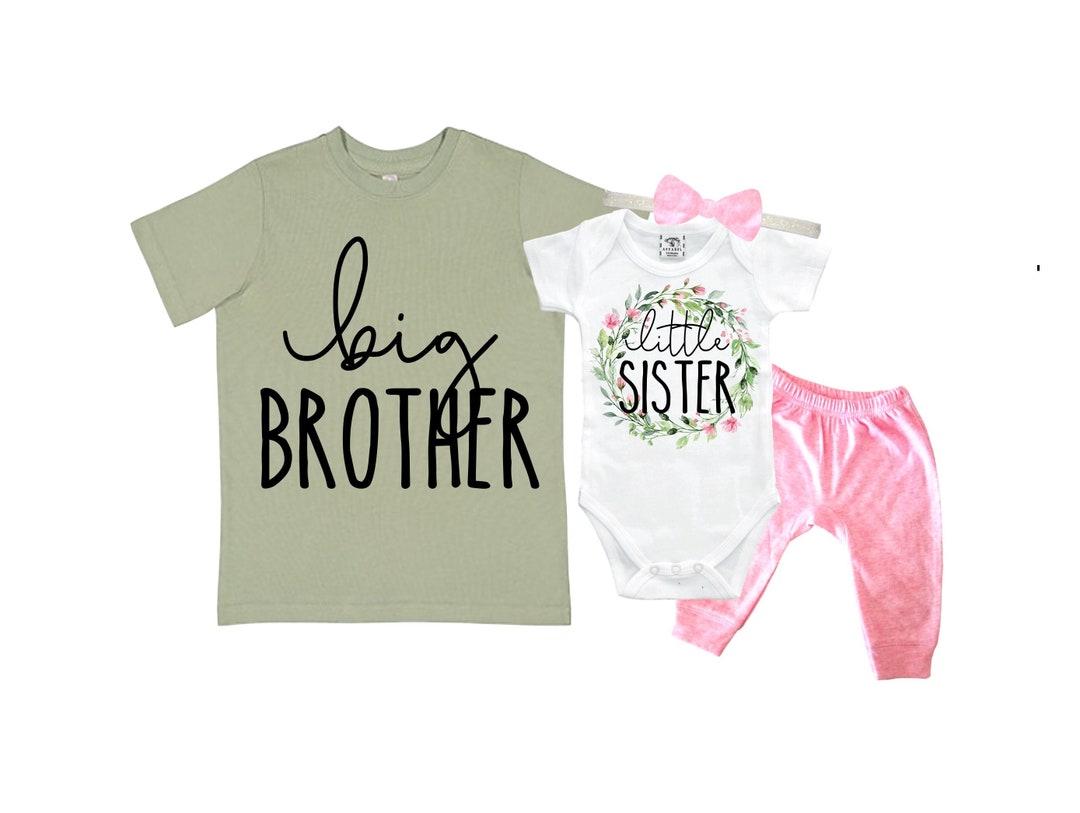 Big Brother/little Sister Matching Sibling Set. Baby Shower Gift. Take ...