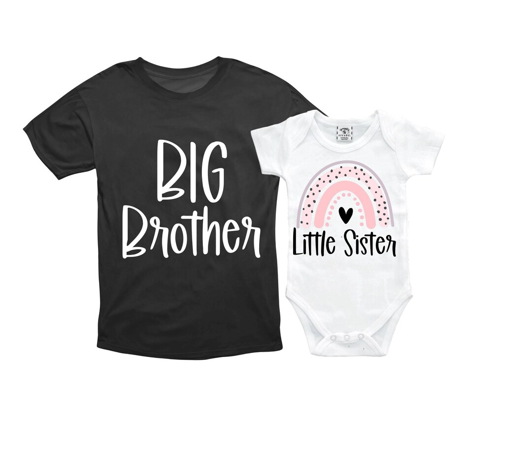 SET Big Brother / Little Sister Rainbow Matching Set. Pregnancy ...