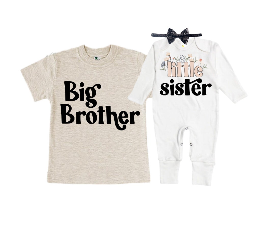 Big Brother/little Sister Matching Sibling Set. Baby Shower Gift. Take ...