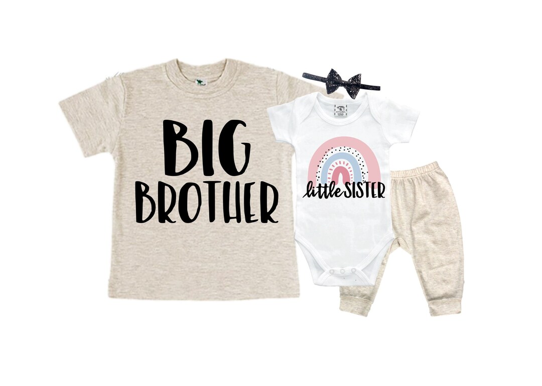 Big Brother/little Sister Matching Sibling Set. Baby Shower Gift. Take ...