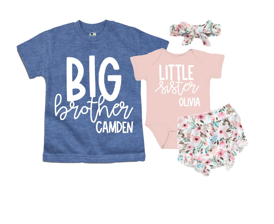 Big Brother/little Sister Matching Sibling Set. Baby Shower Gift. Take ...