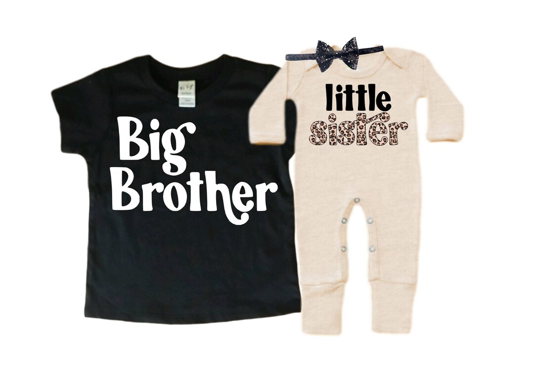 Big Brother/little Sister Matching Sibling Set. Baby Shower Gift. Take ...