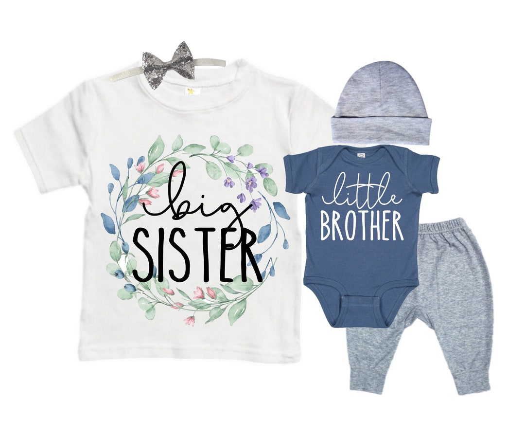 Big Sister/little Brother Matching Sibling Set. Baby Shower Gift. Take ...