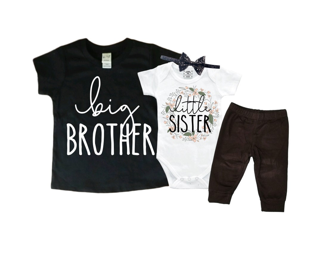 Big Brother/little Sister Matching Sibling Set. Baby Shower Gift. Take ...