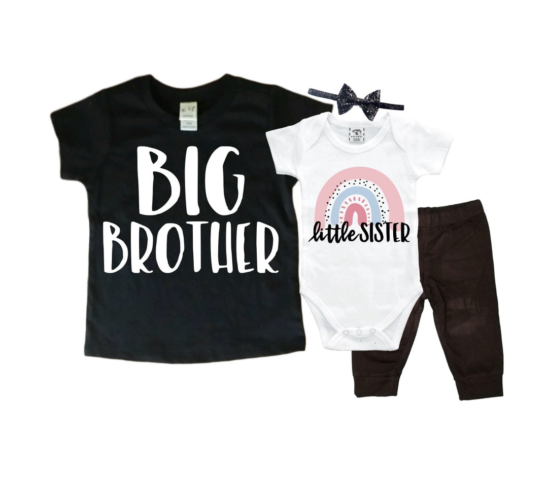 Big Brother/little Sister Matching Sibling Set. Baby Shower Gift. Take ...