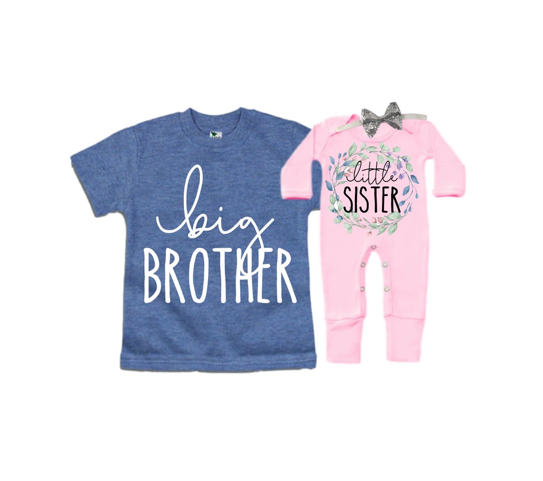 Big Brother/little Sister Matching Sibling Set. Baby Shower Gift. Take ...