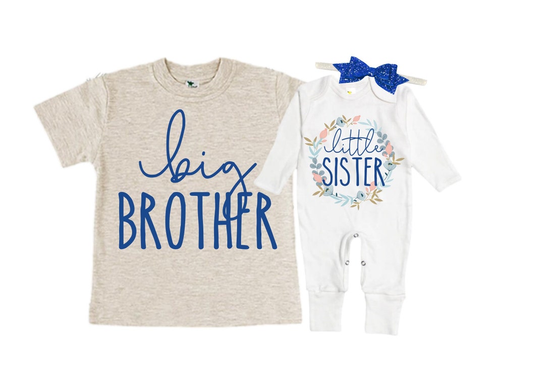 Big Brother/little Sister Matching Sibling Set. Baby Shower Gift. Take ...