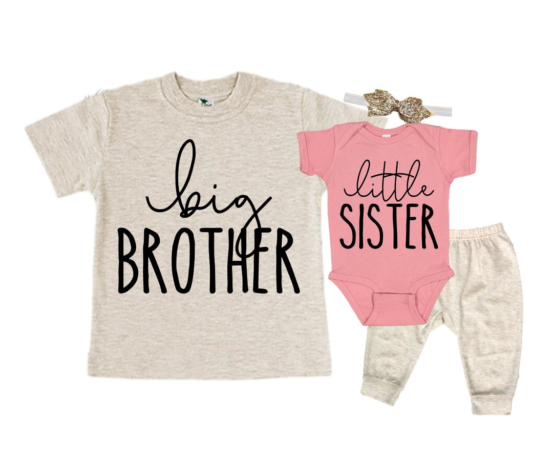 Big Brother/little Sister Matching Sibling Set. Baby Shower Gift. Take ...
