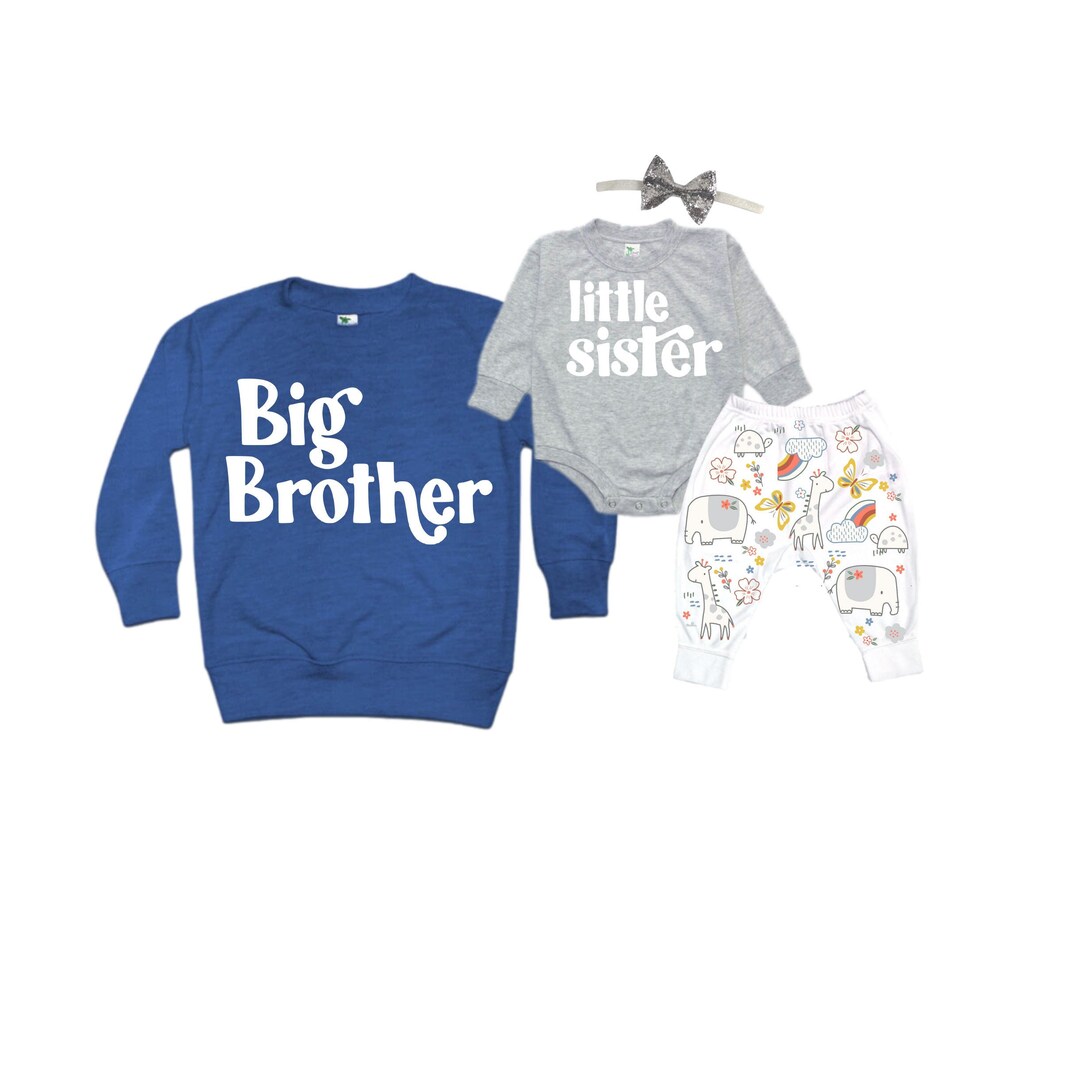 Big Brother/little Sister Matching Sibling Set. Baby Shower Gift. Take ...